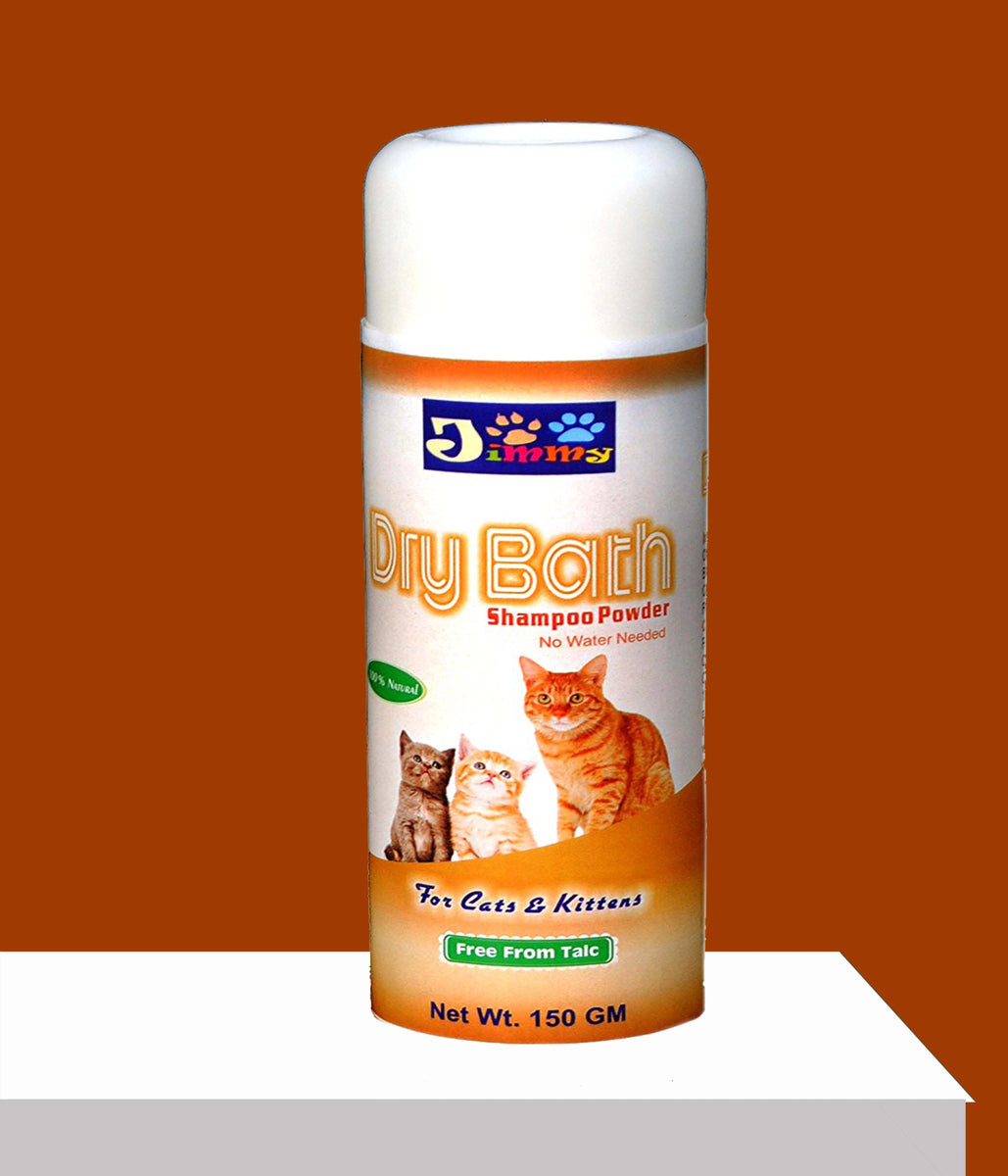 Jimmy Dry Bath Shampoo powder For Cat No Water Needed 150 gm ...