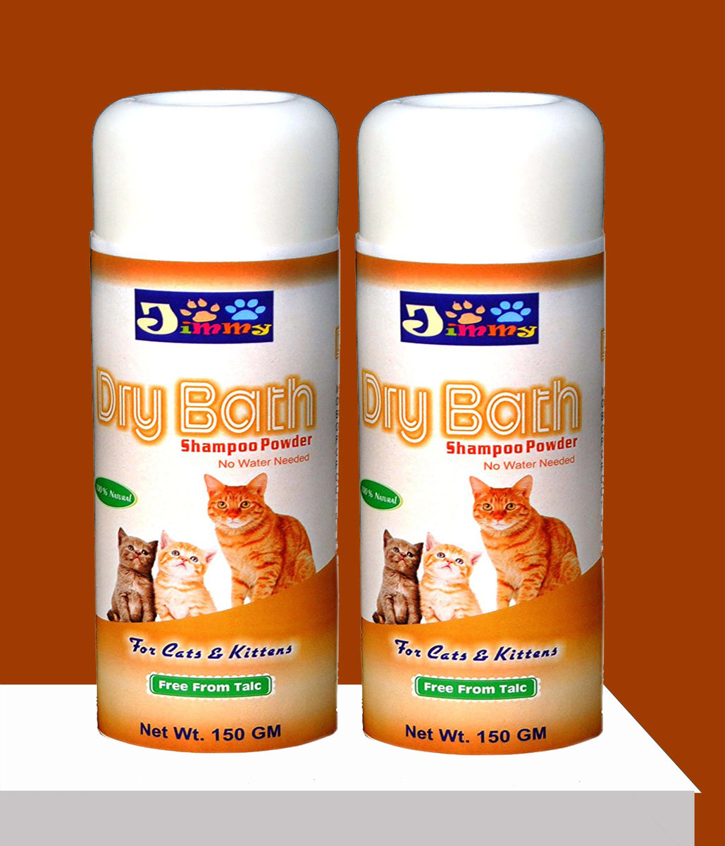 Jimmy Dry Bath Shampoo powder For Cat No Water Needed 300 gm ...