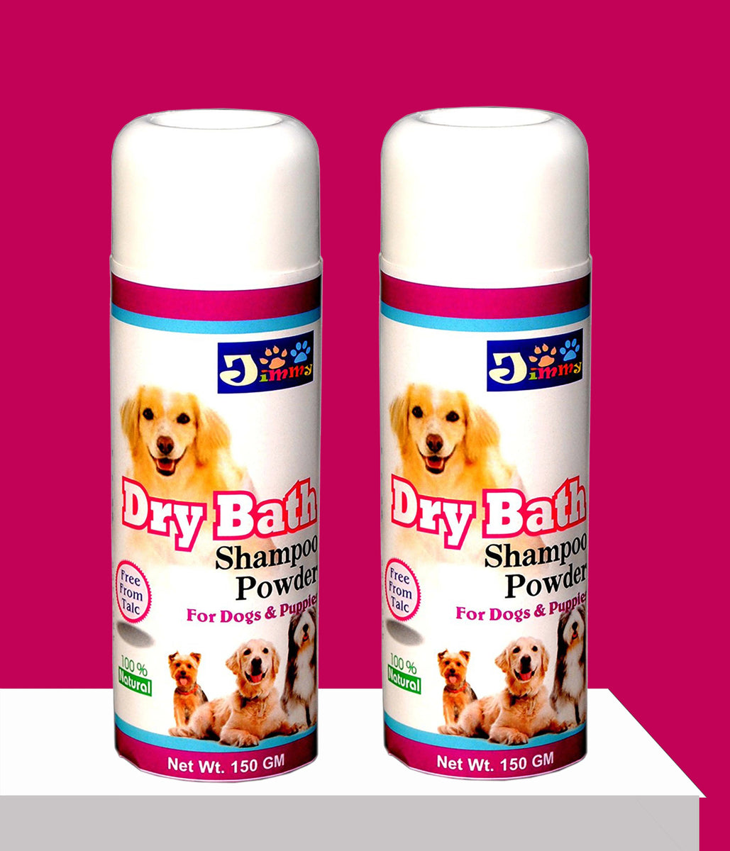Jimmy Dry Bath Dog Shampoo Powder For Dogs & Puppies 300gm ...